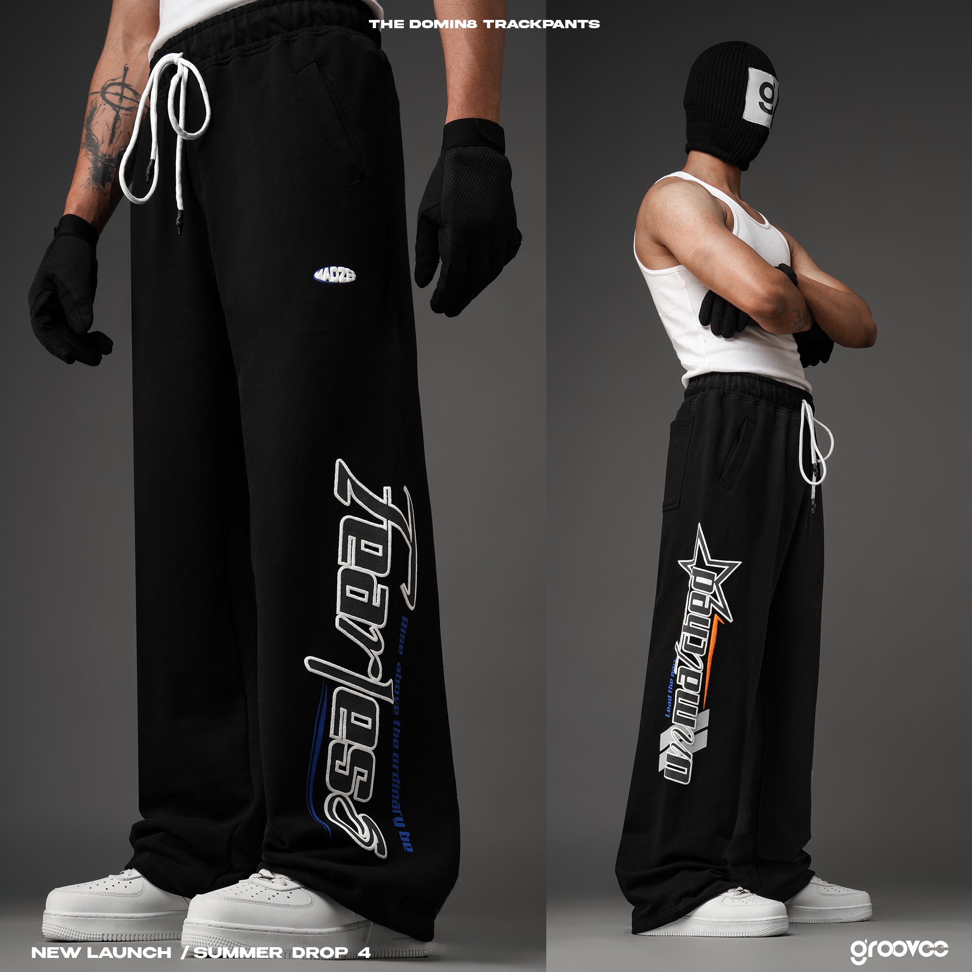 Groovee 100% Cotton Light wear Unisex Trackpants Lower Black color ...